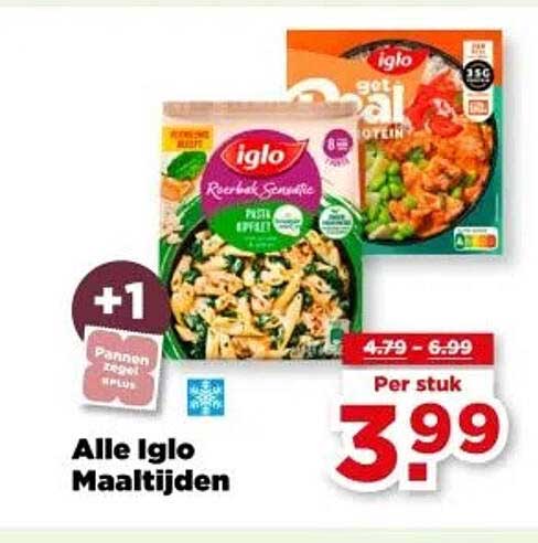 Alle Iglo Maaltijden Aanbieding bij PLUS - FolderFeest.nl