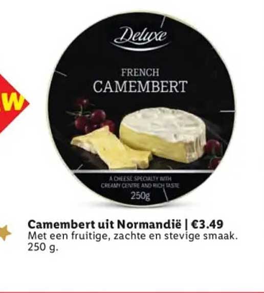 Camembert Uit Normandië | €3.49 Aanbieding bij Lidl - FolderFeest.nl