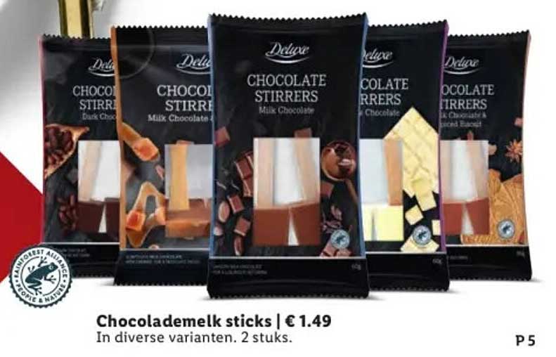 Chocolademelk Sticks | € 1.49 Aanbieding bij Lidl - FolderFeest.nl