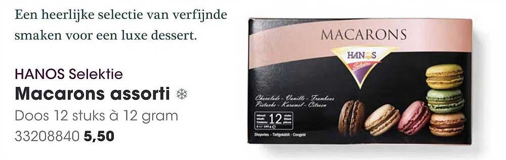 Macarons Assorti Aanbieding bij HANOS - FolderFeest.nl