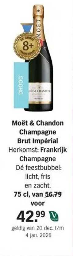 Moët & Chandon Champagne Brut Impérial Aanbieding bij Albert Heijn ...