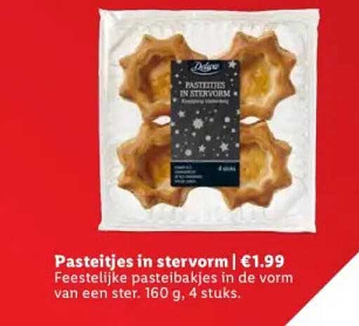 Pasteitjes In Stervorm Aanbieding bij Lidl - FolderFeest.nl