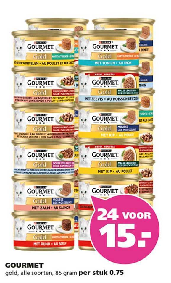 Gourmet Gold Alle Varianten Blijkje 85 Gram Aanbieding bij Boni ...