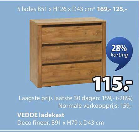 Vedde Ladekast Aanbieding bij Jysk - FolderFeest.nl