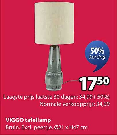 Viggo Tafellamp Aanbieding bij Jysk - FolderFeest.nl