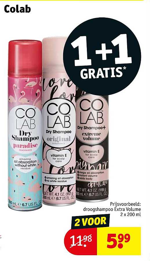Co Lab Dry Shampoo Paradise Aanbieding bij Kruidvat - FolderFeest.nl