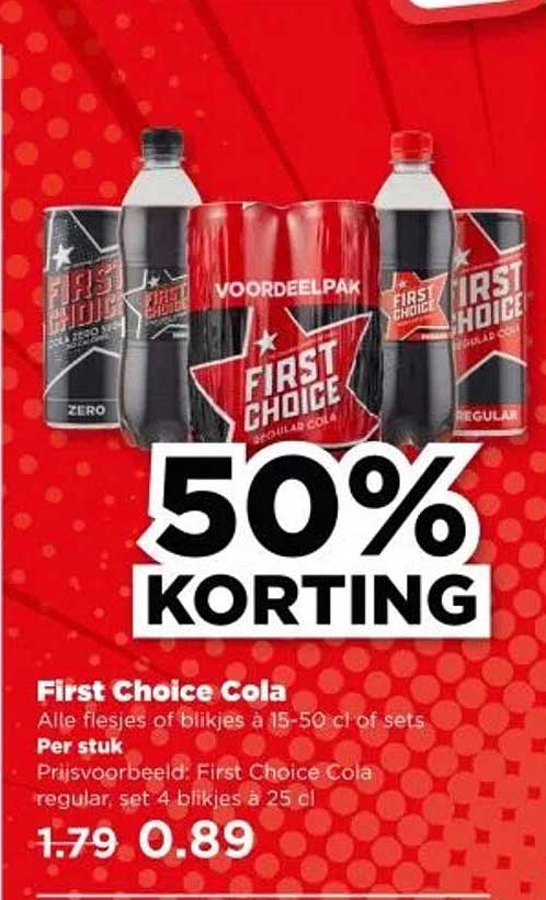 First Choice Cola Aanbieding bij PLUS - FolderFeest.nl