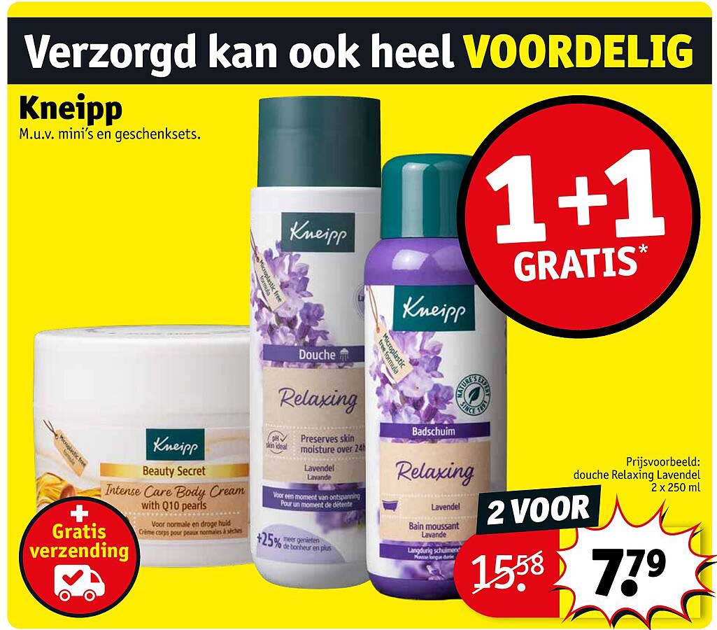 Kneipp 1+1 Gratis aanbieding bij Kruidvat