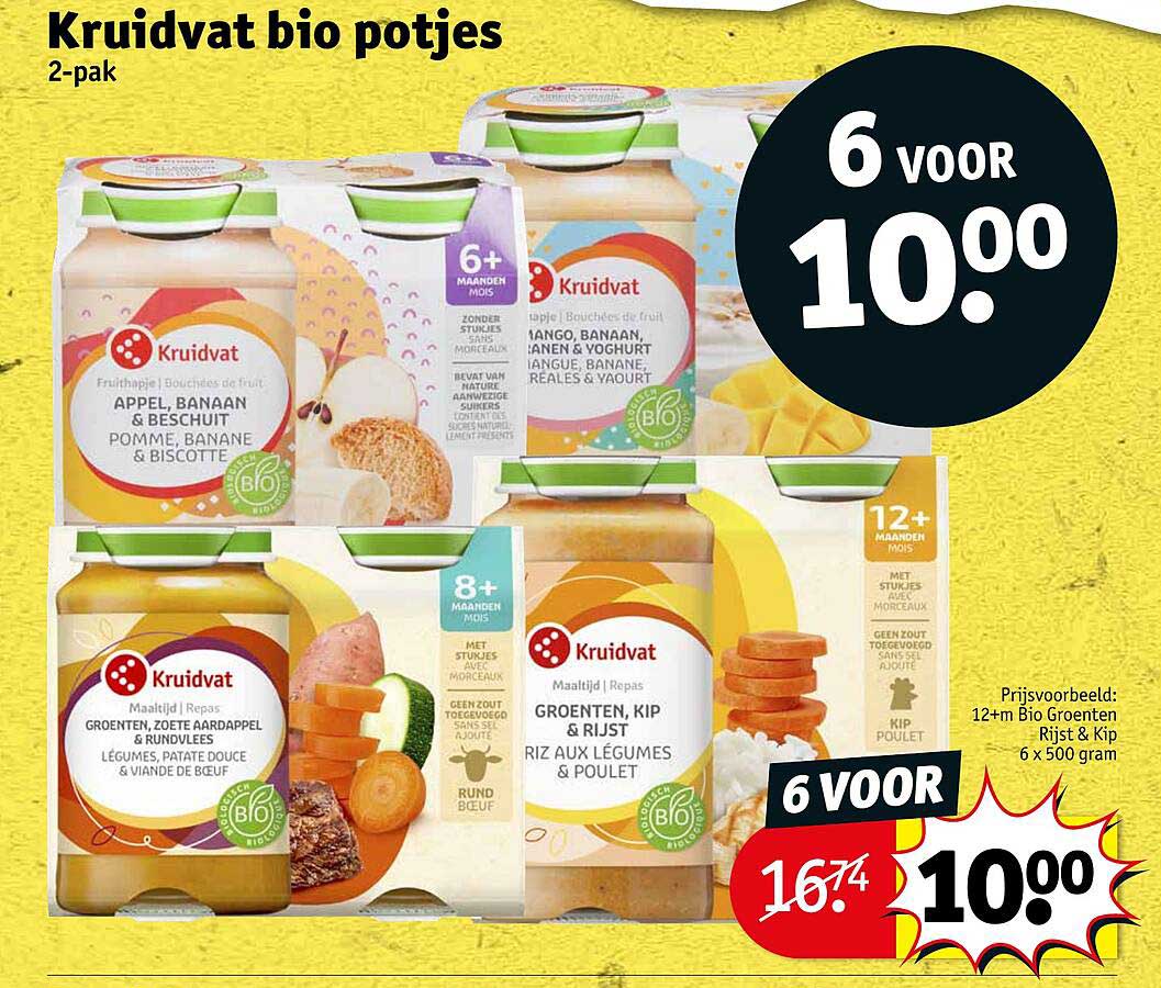 Kruidvat Bio Potjes Aanbieding bij Kruidvat - FolderFeest.nl