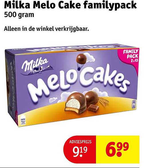 Milka Melo Cake Familypack aanbieding bij Kruidvat