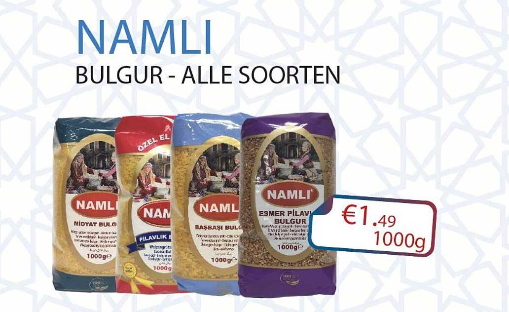 Namli Bulgur - Alle Soorten aanbieding bij Tanger Markt