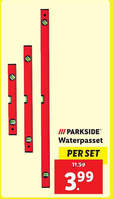 Parkside Waterpasset Per Set Aanbieding bij Lidl - FolderFeest.nl