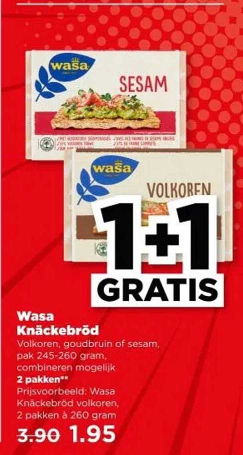 Wasa Knäckebröd aanbieding bij PLUS