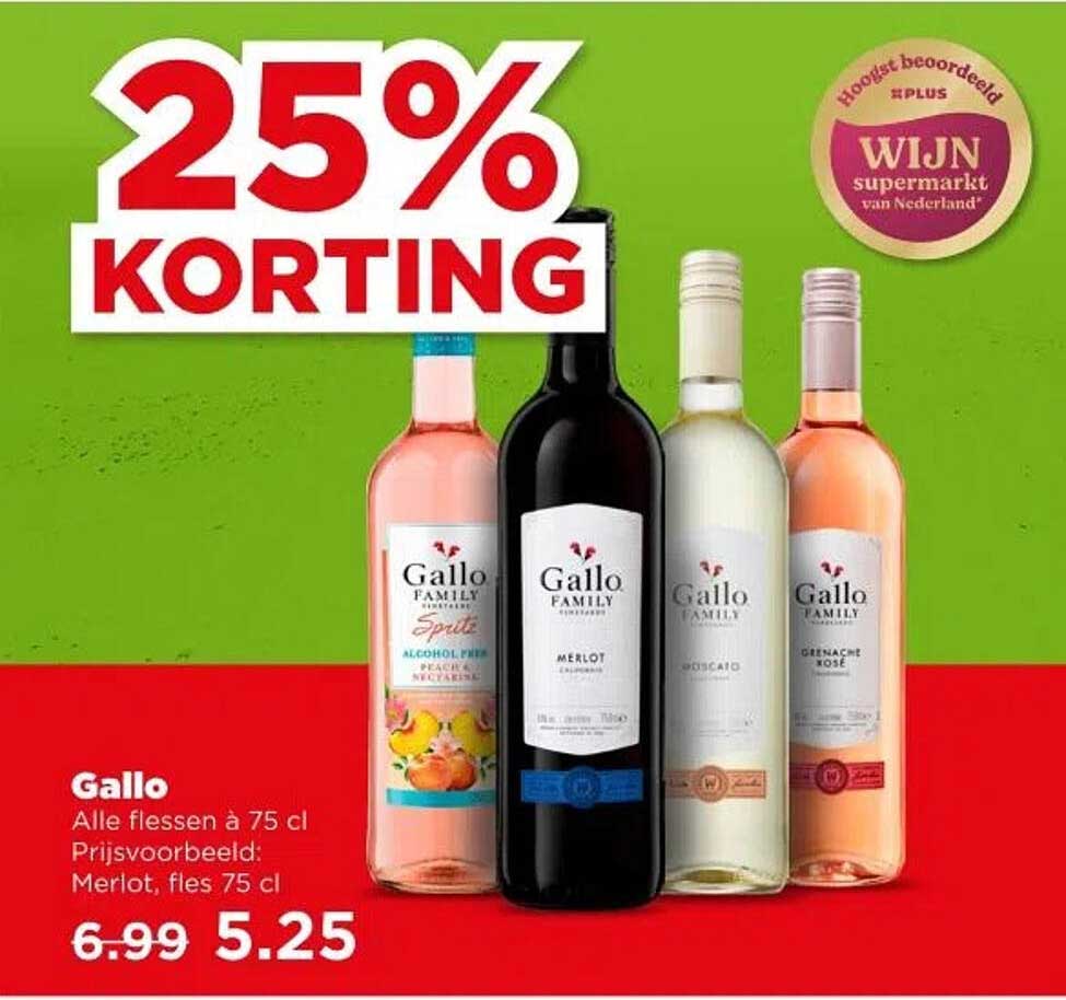 Gallo Alle Flessen À 75 Cl Prijsvoorbeeld: Merlot, Fles 75 Cl ...