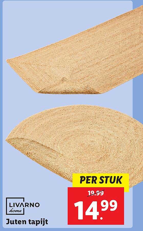 Livarno Home Juten Tapijt aanbieding bij Lidl