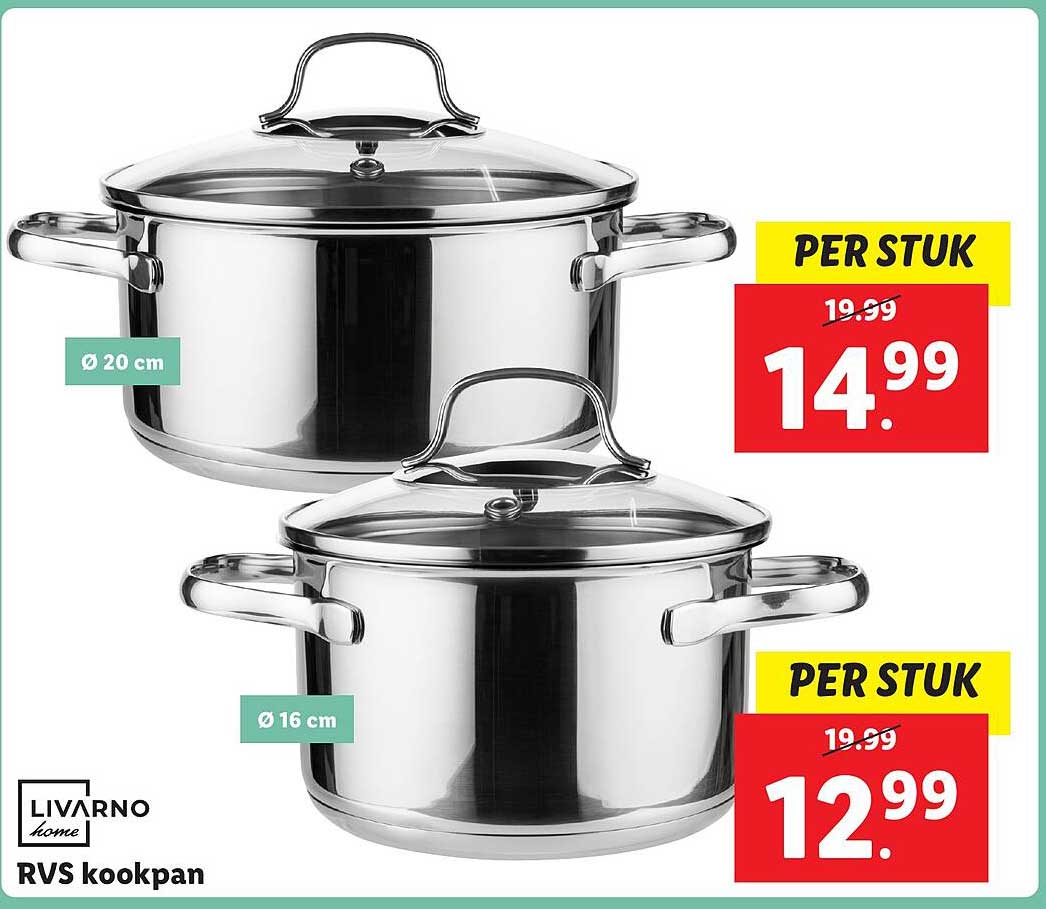 Livarno Home Rvs Kookpan aanbieding bij Lidl