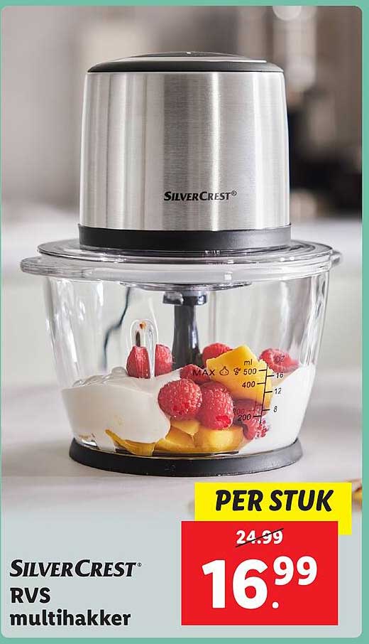 Silvercrest Rvs Multihakker aanbieding bij Lidl