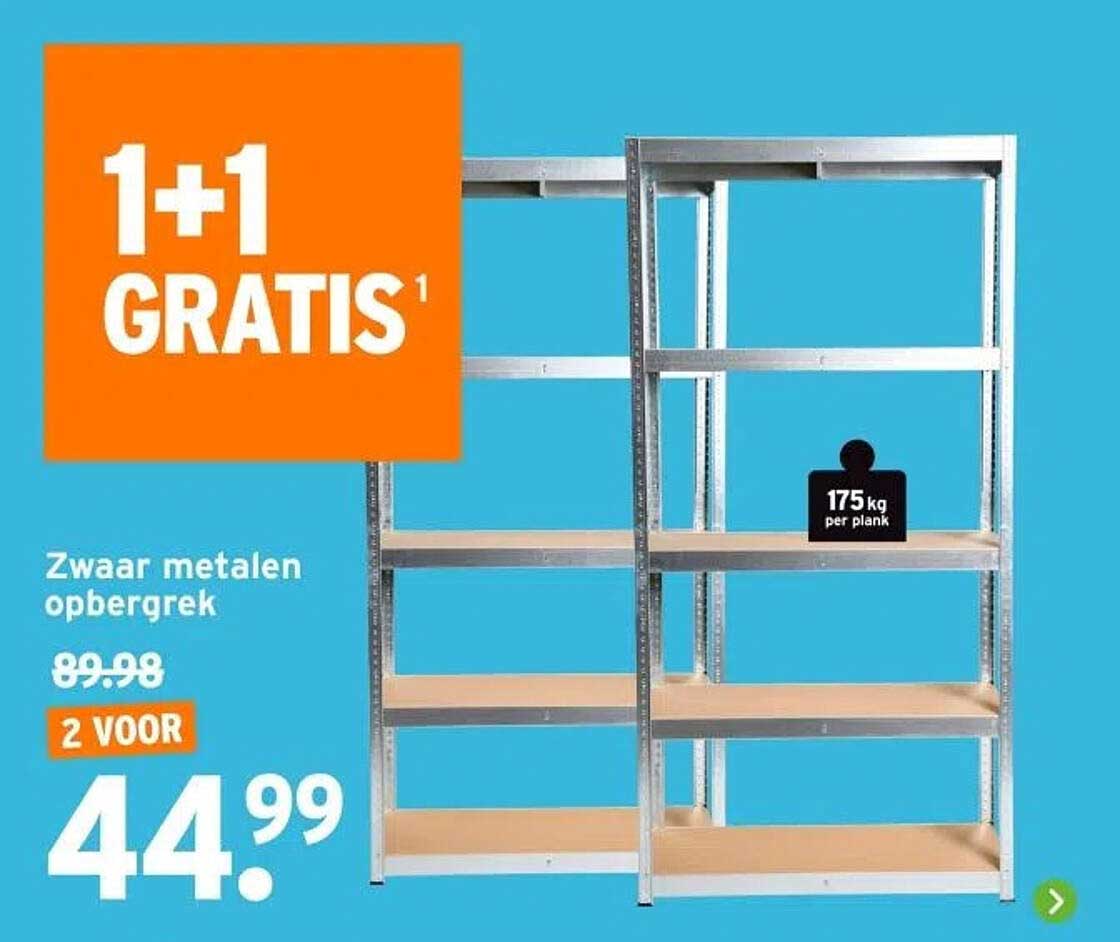 Zwaar Metalen Opbergrek aanbieding bij GAMMA