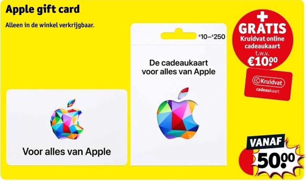 Apple Gift Card Aanbieding bij Kruidvat - FolderFeest.nl