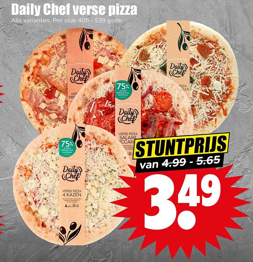 Daily Chef Verse Pizza Aanbieding bij Dirk - FolderFeest.nl