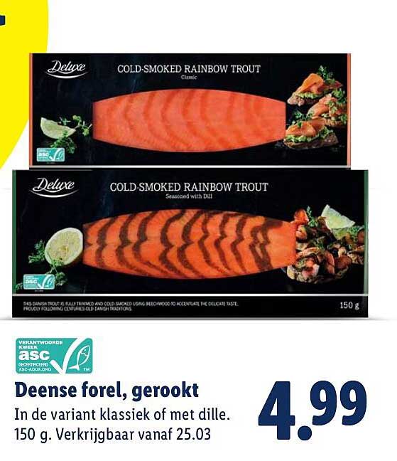Deense Forel, Gerookt Aanbieding bij Lidl - FolderFeest.nl
