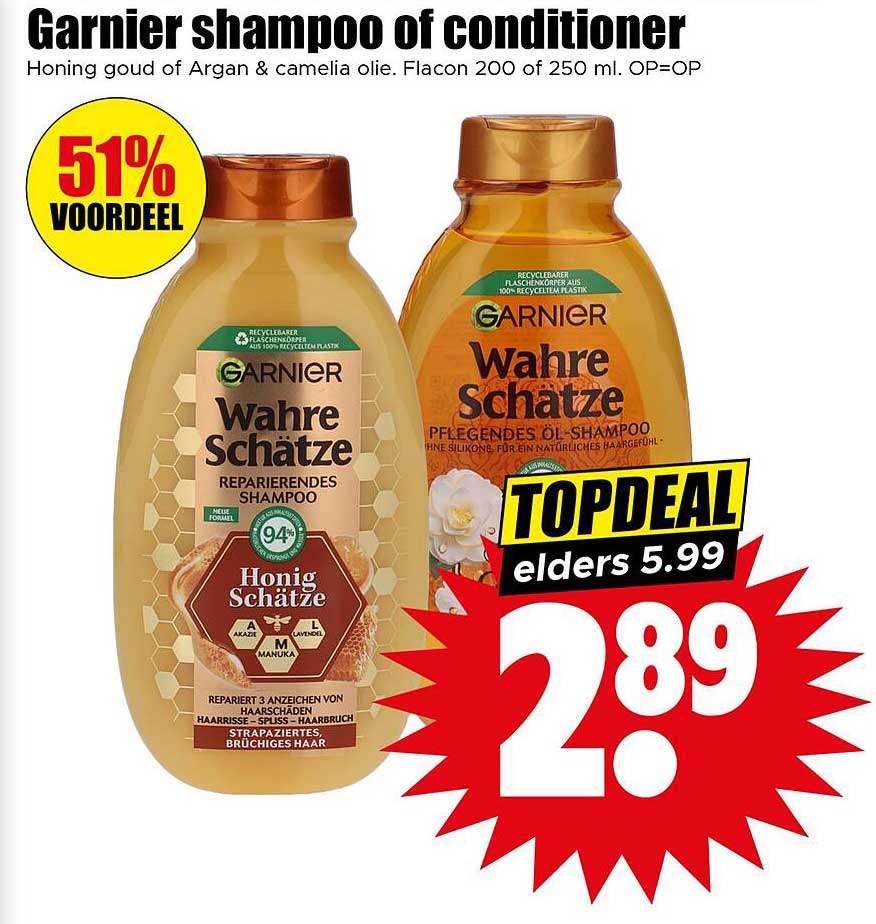 Garnier Shampoo Of Conditioner Aanbieding bij Dirk - FolderFeest.nl