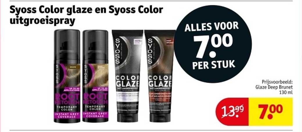 Syoss Color Glaze En Syoss Color Uitgroeispray Aanbieding bij Kruidvat ...