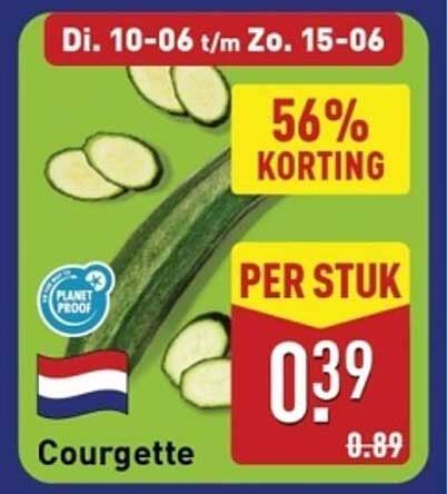 Courgette aanbieding bij ALDI