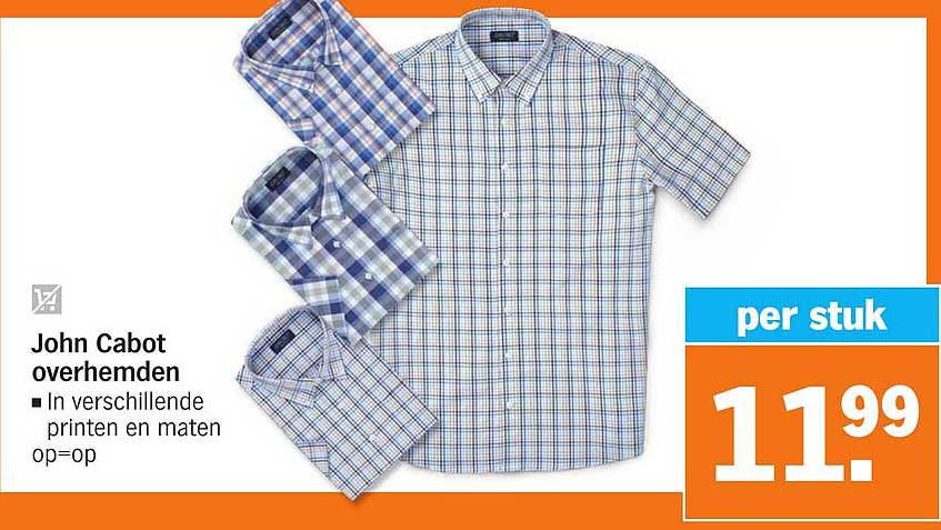 John Cabot Overhemden Aanbieding bij Albert Heijn - FolderFeest.nl