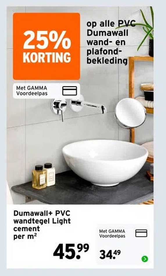 Dumawall+ Pvc Wandtegel Light Cement Per M² 25% Korting Aanbieding bij ...