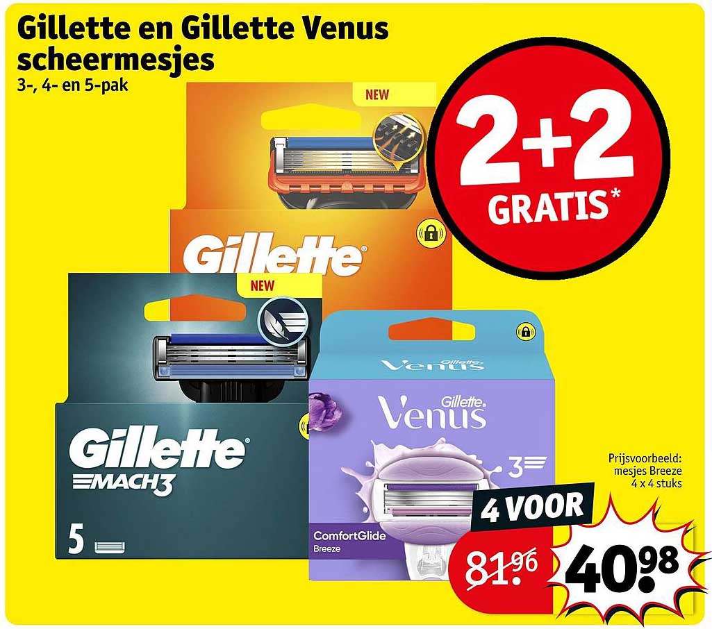 Gillette En Gillette Venus Scheermesjes Voordeelverpakking 50% Korting ...