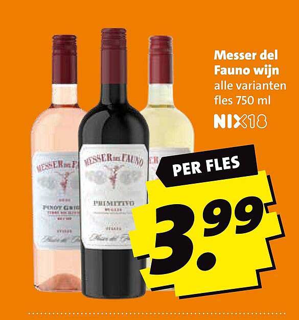 Messer Del Fauno Wijn Alle Varianten Fles 750 Ml Per Fles Aanbieding ...