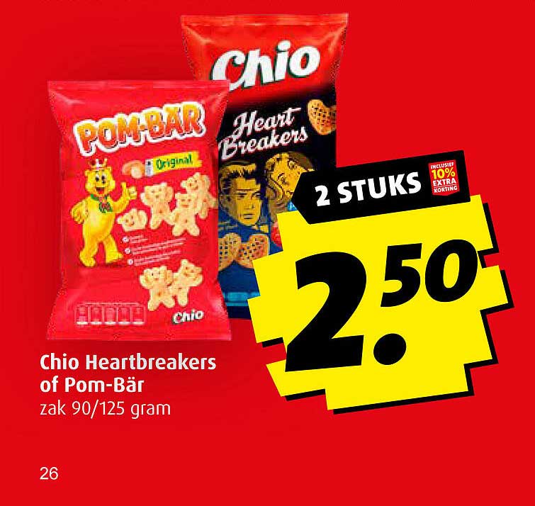 Chio Heartbreakers Of Pom-Bär aanbieding bij Boni