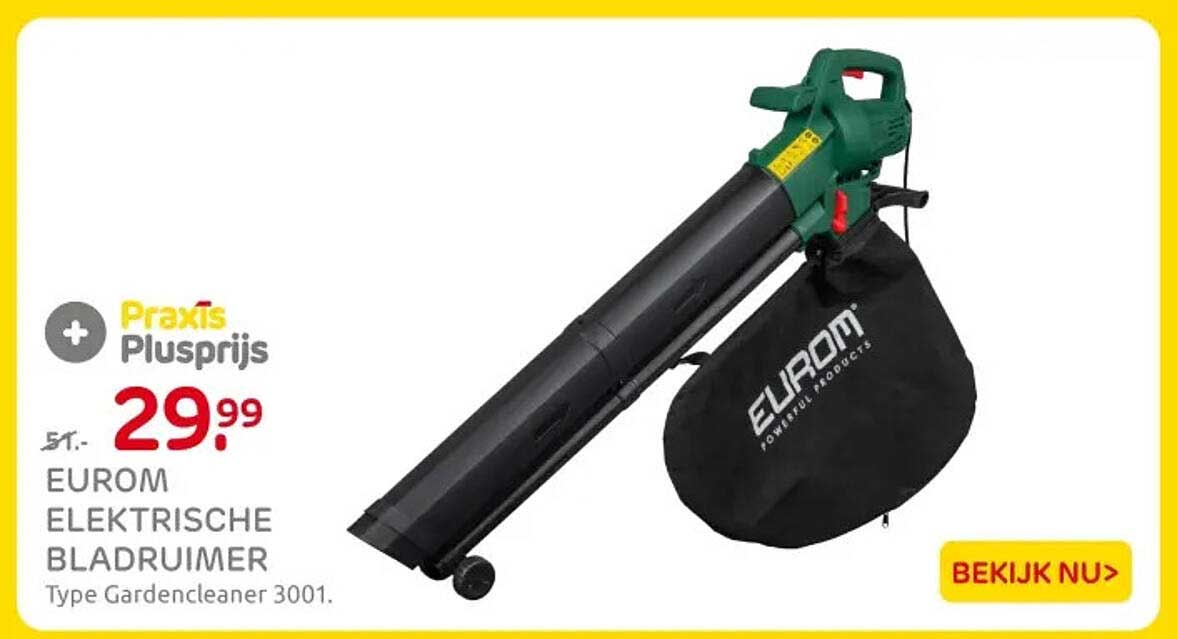 Eurom Elektrische Bladruimer Type Gardencleaner 3001 Aanbieding bij ...
