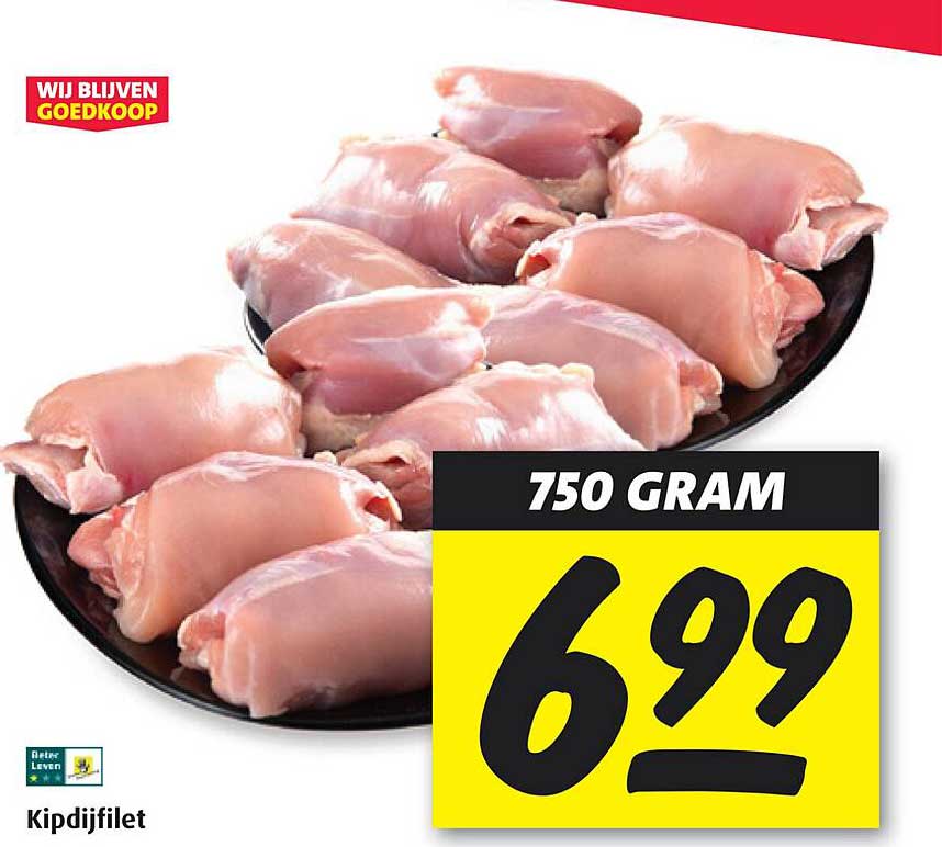 Kipdijfilet 750 Gram Voor €6,99 Aanbieding bij Boni - FolderFeest.nl