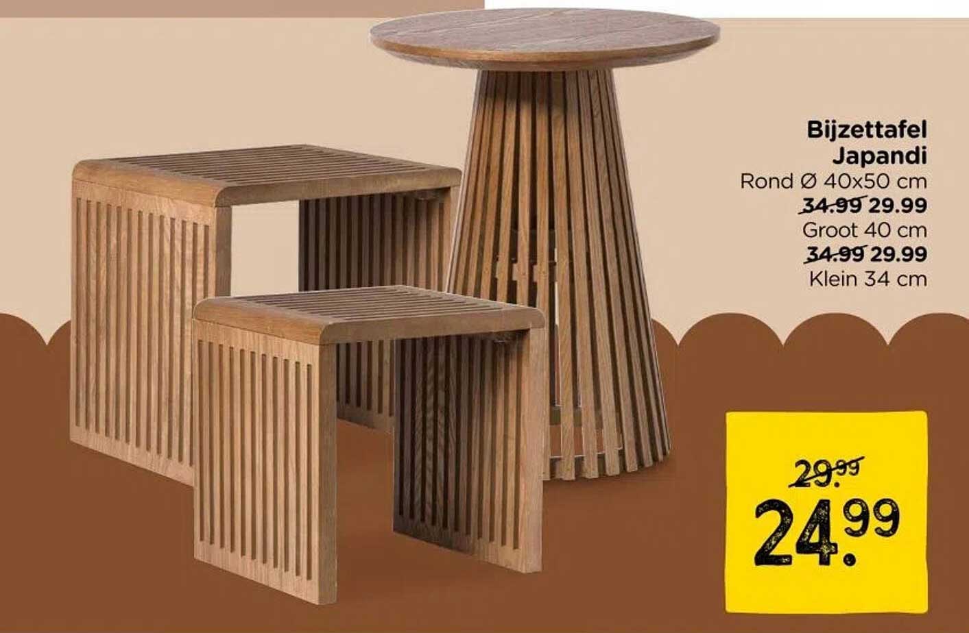Bijzettafel Japandi Aanbieding bij Xenos - FolderFeest.nl