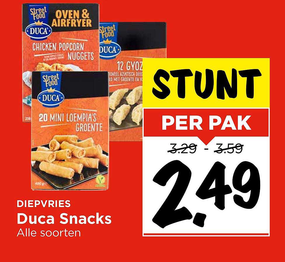 Duca Snacks aanbieding bij Vomar