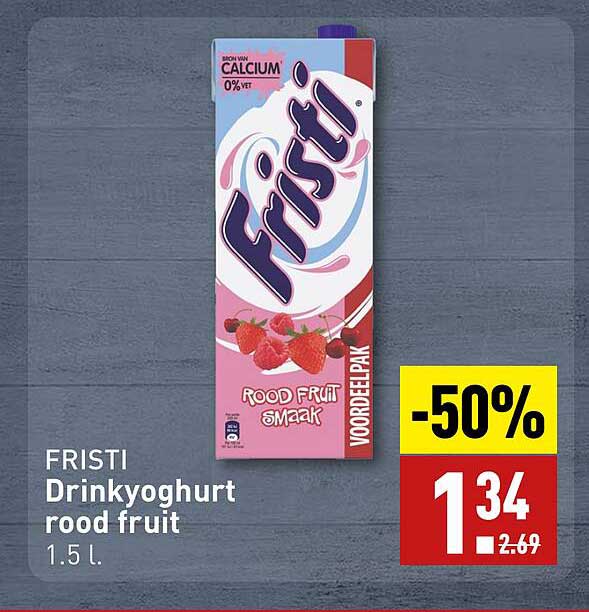 Fristi Drinkyoghurt Rood Fruit aanbieding bij ALDI