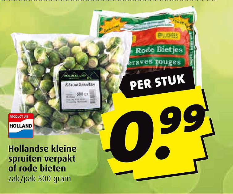 Hollandse Kleine Spruiten Verpakt Of Rode Bieten aanbieding bij Boni