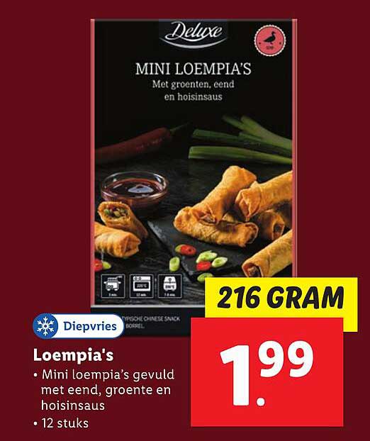 Mini Loempia's aanbieding bij Lidl