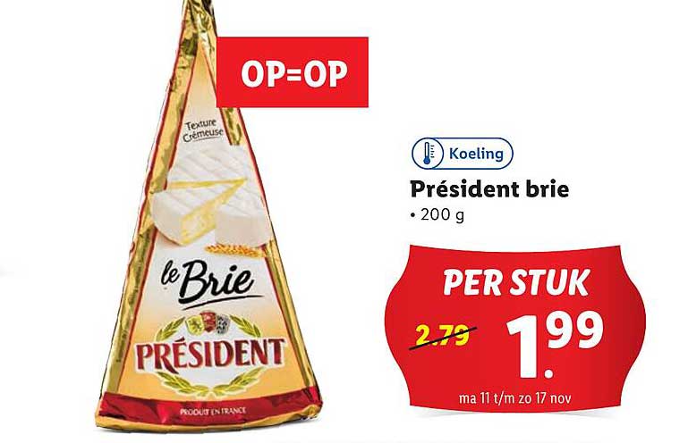 Président Brie Aanbieding bij Lidl - FolderFeest.nl