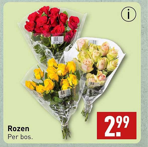Rozen aanbieding bij ALDI