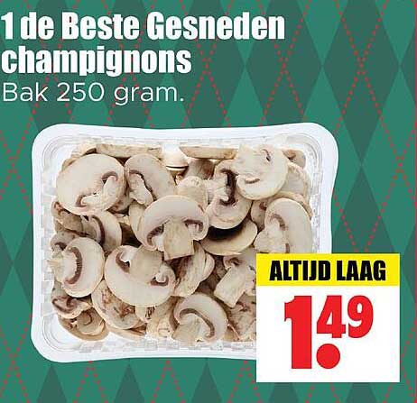 1 De Beste Gesneden Champignons Bak 250 Gram. Aanbieding bij Dirk ...