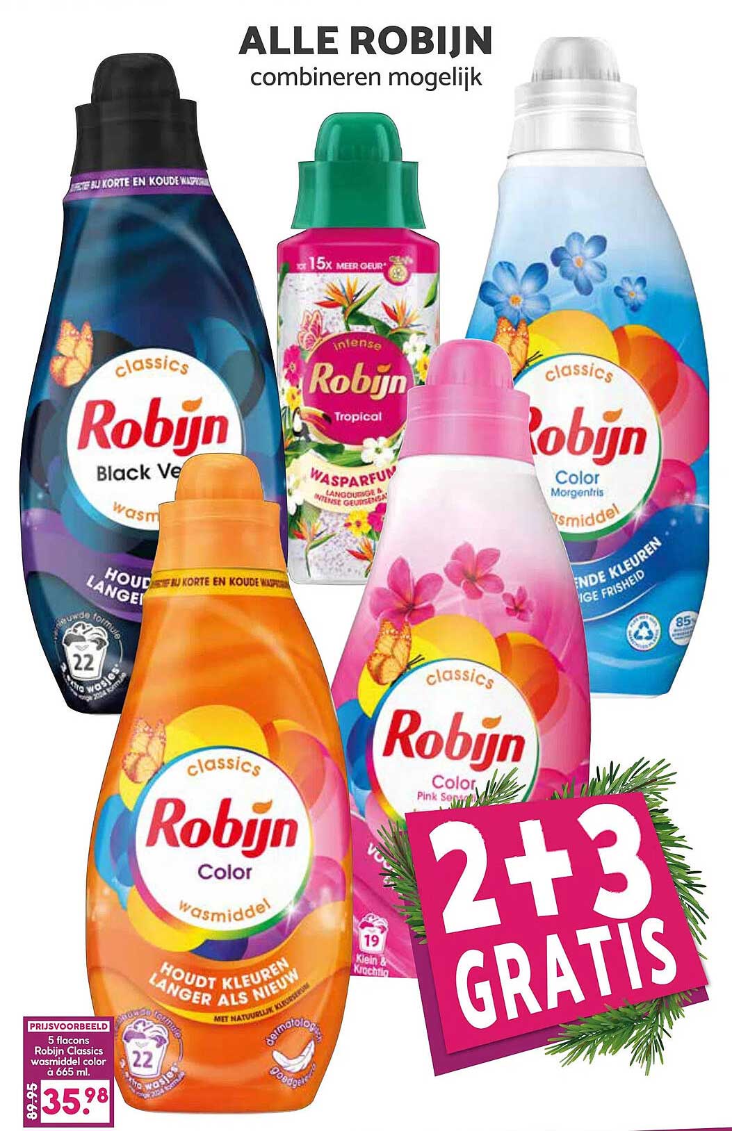 2+3 Gratis Op Robijn Wasmiddel Aanbieding bij Coop - FolderFeest.nl
