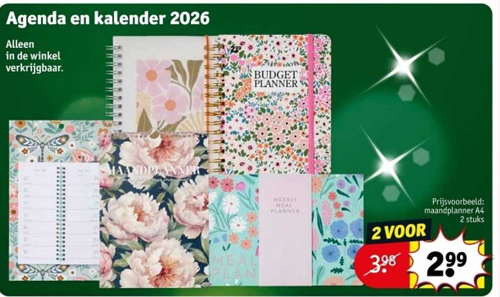 Agenda En Kalender 2026 Aanbieding bij Kruidvat - FolderFeest.nl
