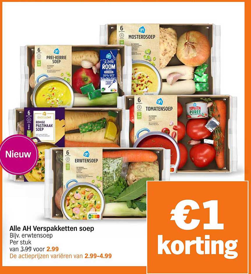 Alle Ah Verspakketten Soep Aanbieding bij Albert Heijn - FolderFeest.nl