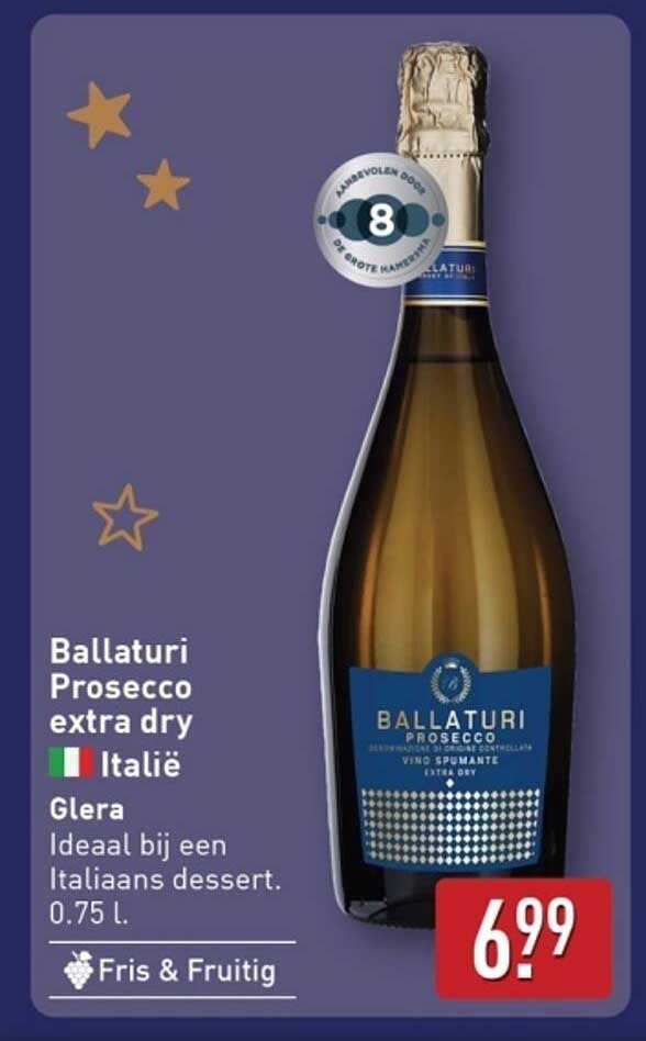 Ballaturi Prosecco Extra Dry Aanbieding bij ALDI - FolderFeest.nl