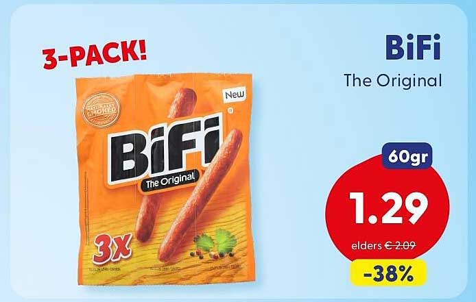 Bifi The Original 3-Pack Aanbieding bij Die Grenze - FolderFeest.nl