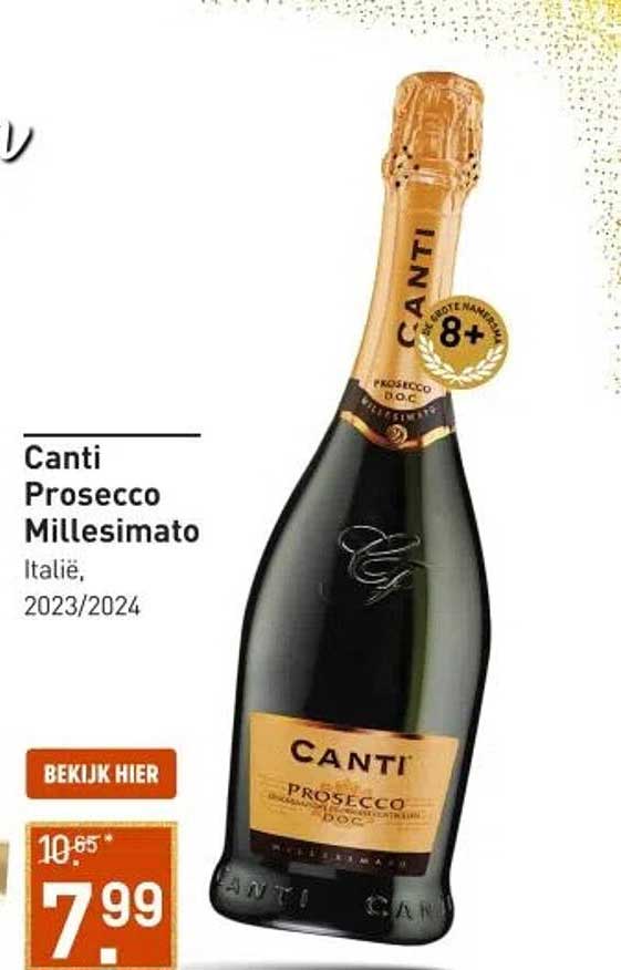 Canti Prosecco Millesimato Aanbieding bij Gall & Gall - FolderFeest.nl