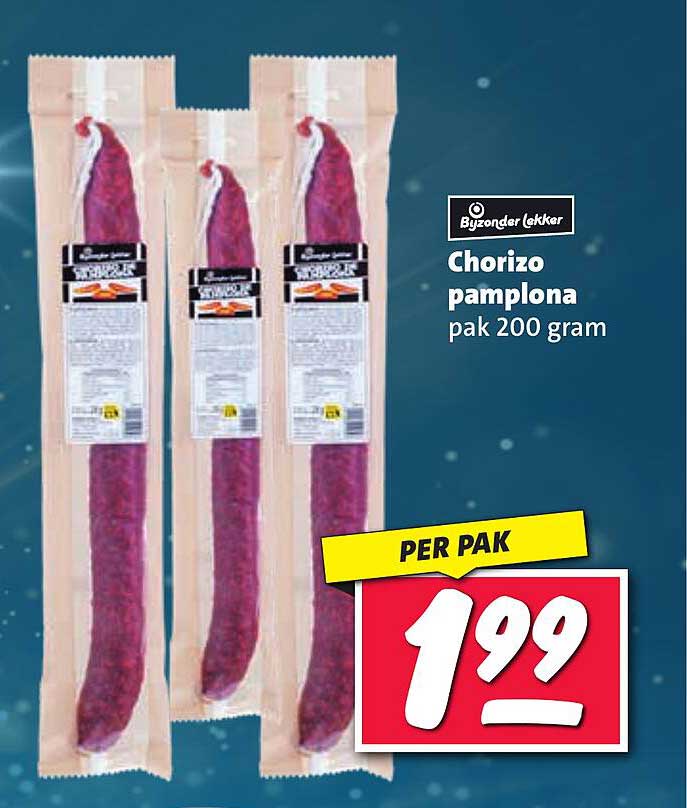 Chorizo Pamplona Pak 200 Gram Aanbieding bij Nettorama - FolderFeest.nl
